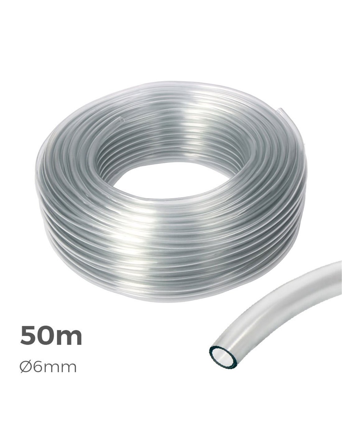 Tuyau Transparent Ø Intérieur 6mm Ø Extérieur 8mm Rouleau 50m ...