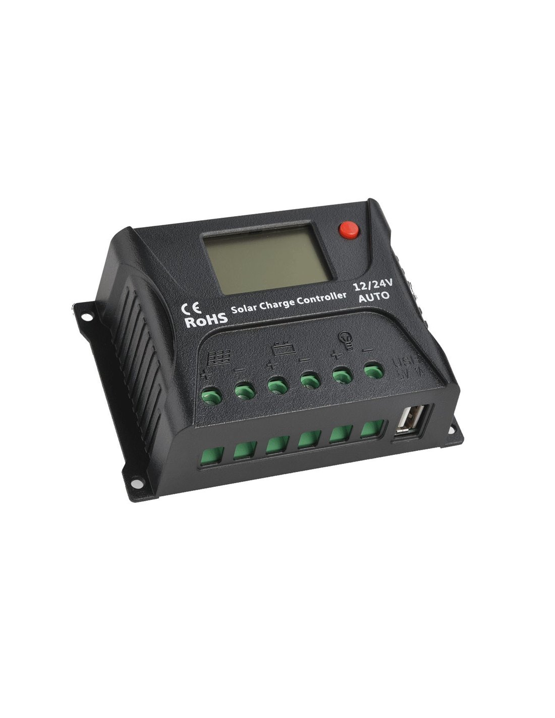 Régulateur de charge solaire PWM 12V/24V 20A - Régulateur solaire